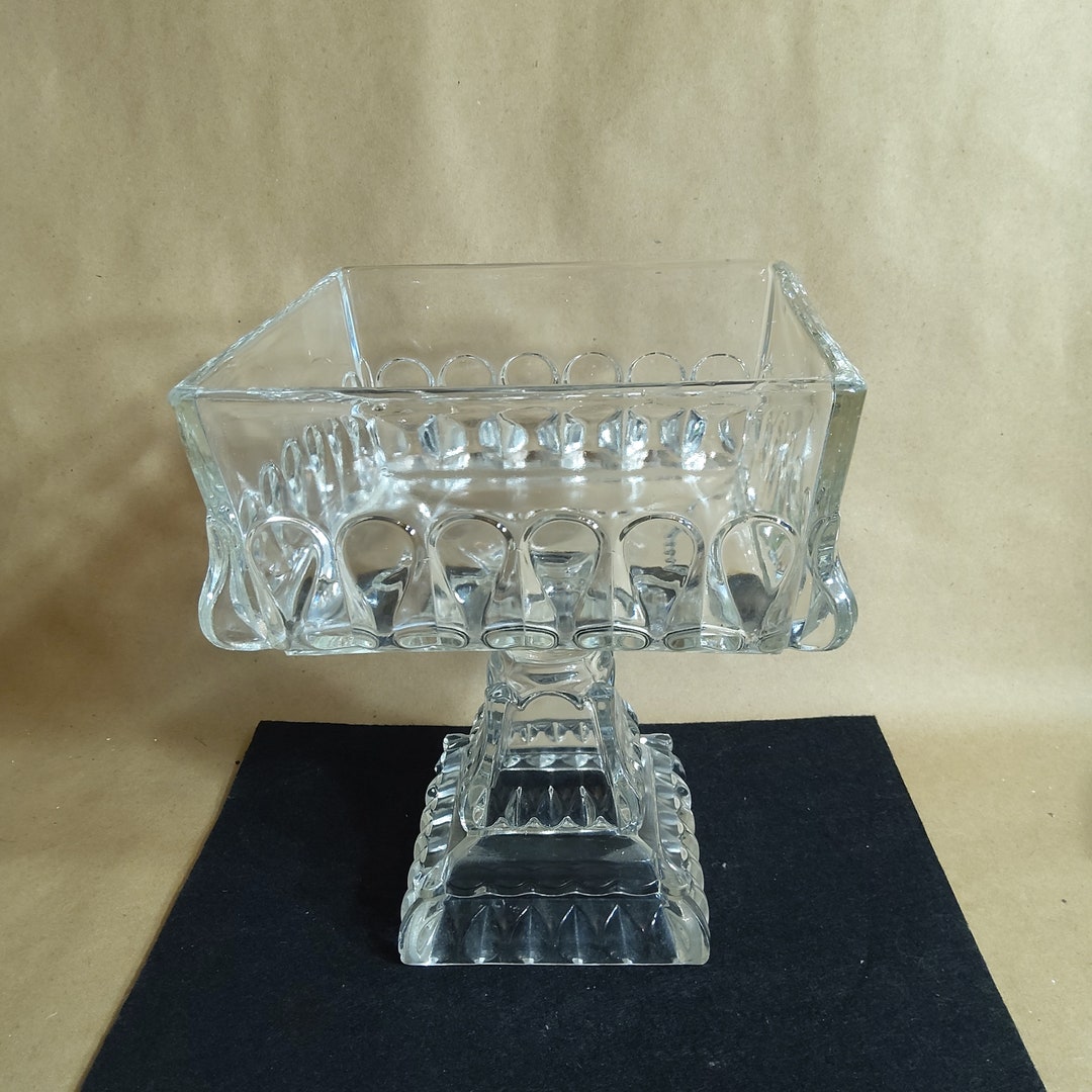 Vintage Large Crystal Open Wedding Compote - Etsy