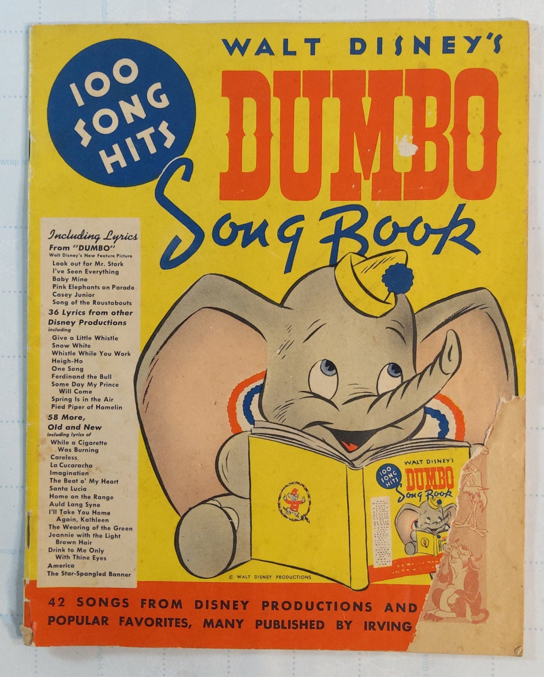 Cancionero Dumbo de Walt Disney - Etsy España