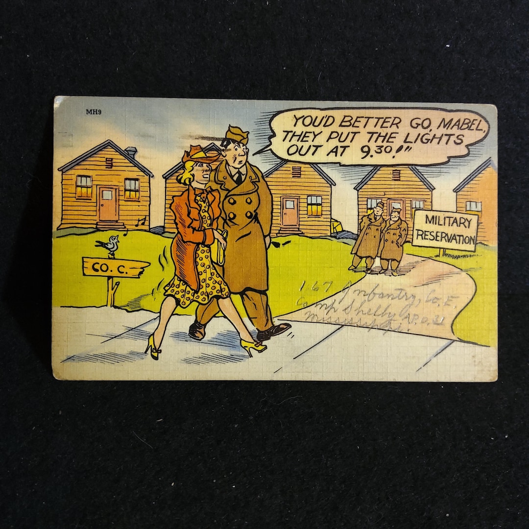 1942 WW2 Military Posrcard, Humorous, Camp Shelby, Mississippi - Etsy