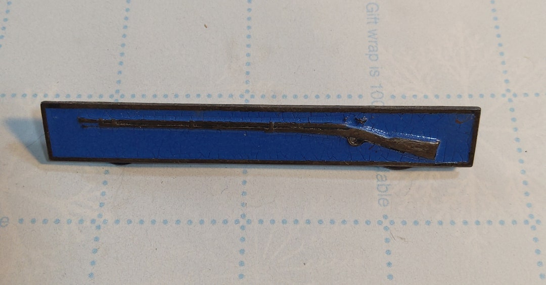 WW1- Rifle Badge, Sterling Silver, Enamel - Etsy