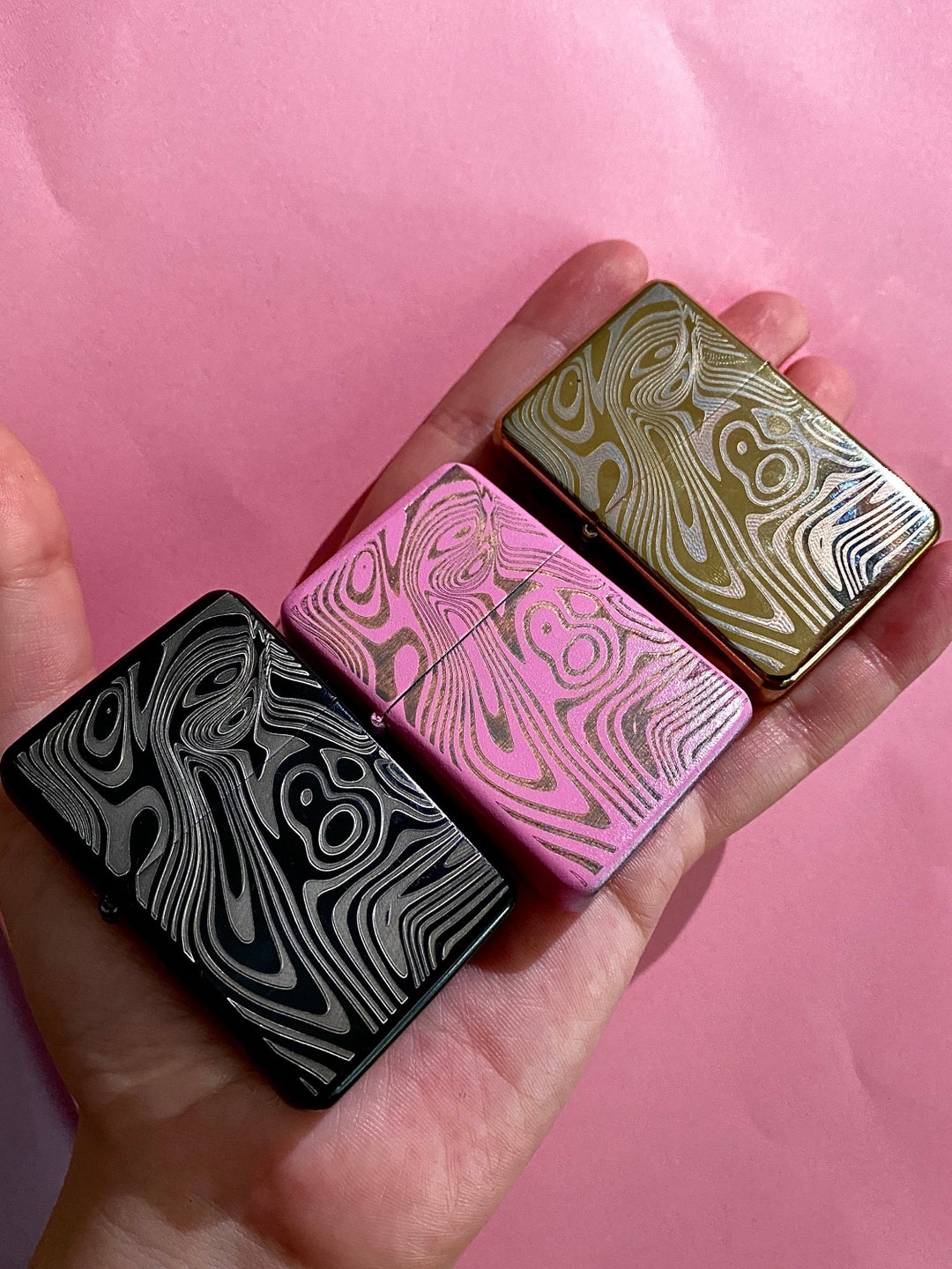 Hypnotic Spiral Lighter, Engraved Lighter, Refillable Metal Lighter ...