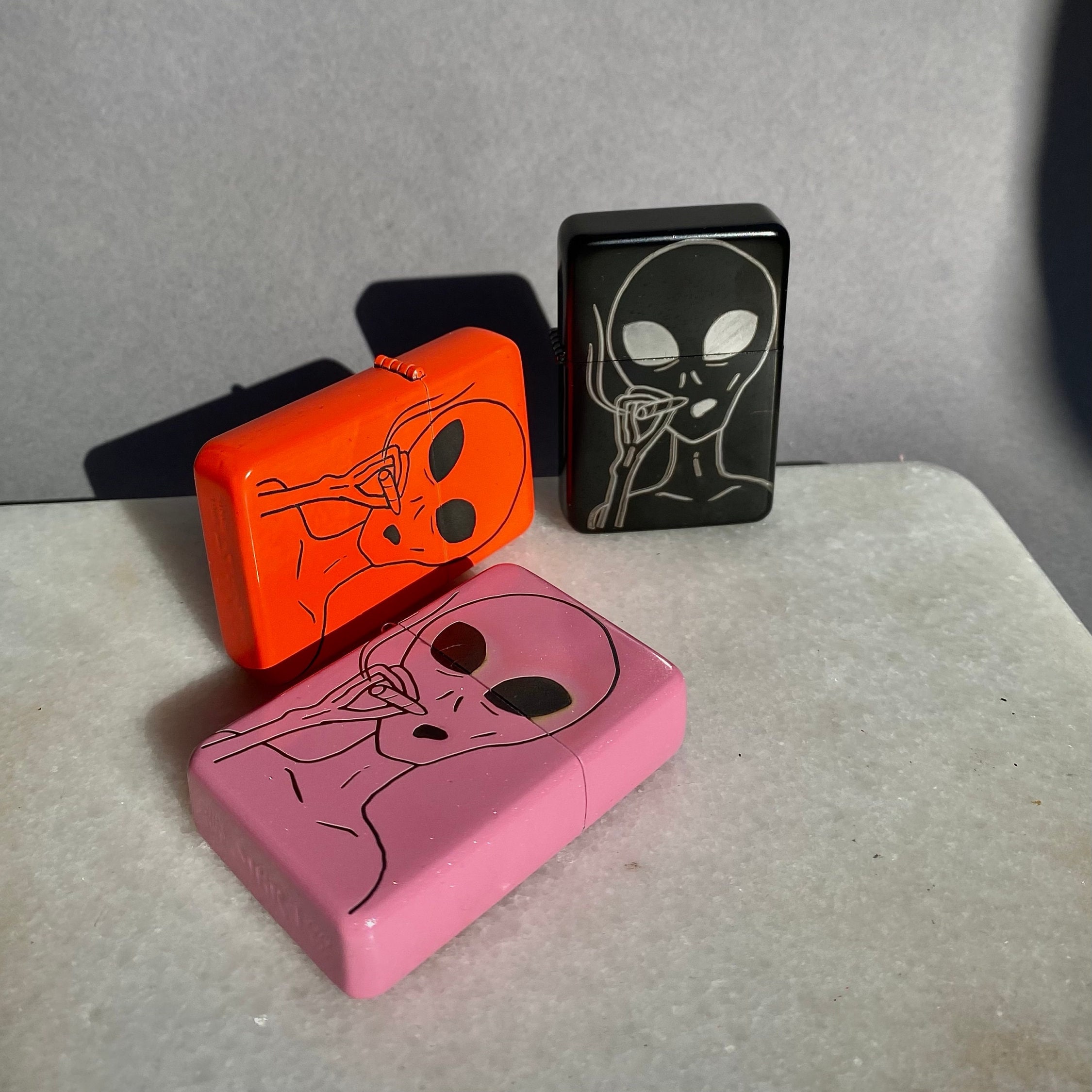 Alien Engraved Lighter Cool Lighter Colourful Lighter | Etsy