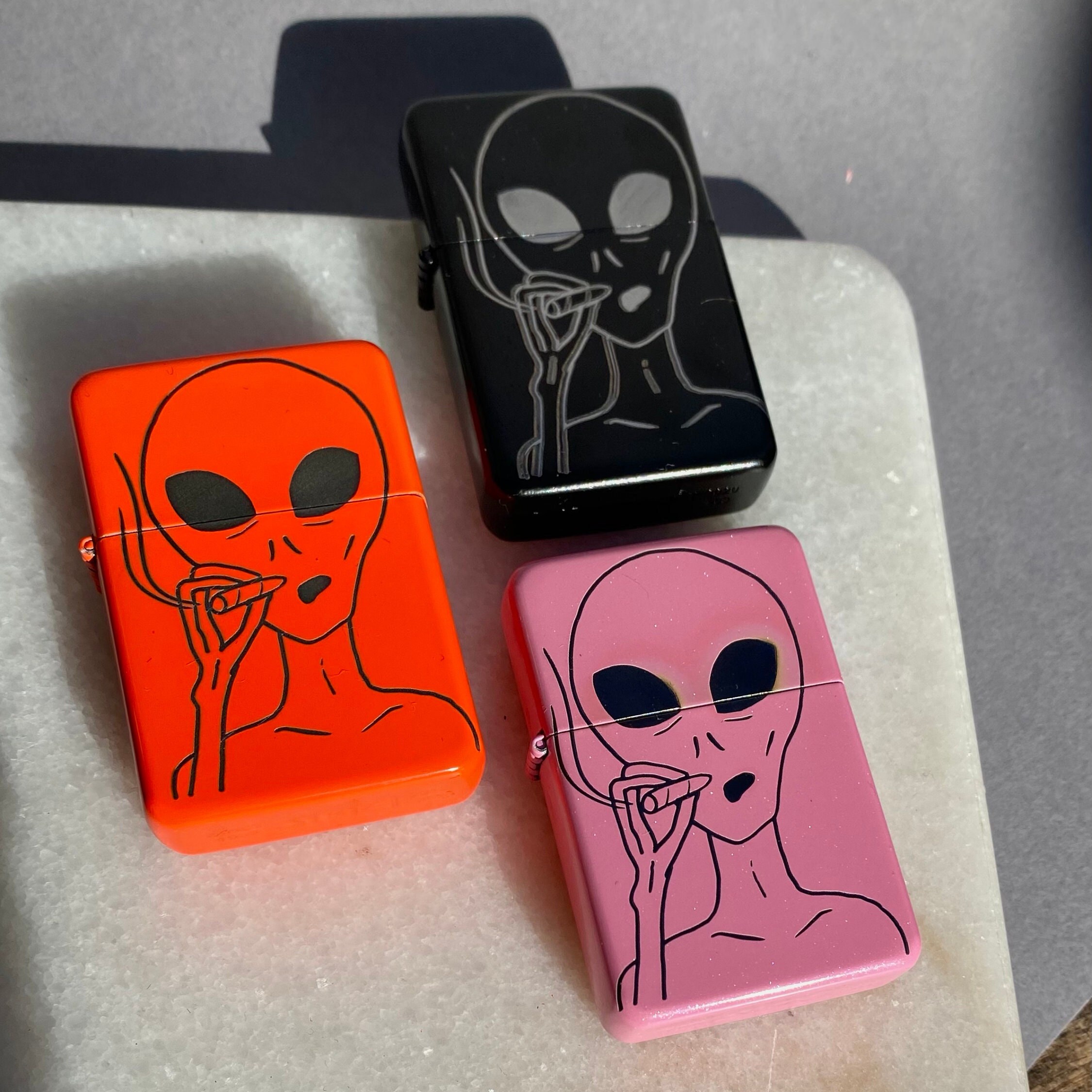 Alien Engraved Lighter Cool Lighter Colourful Lighter | Etsy