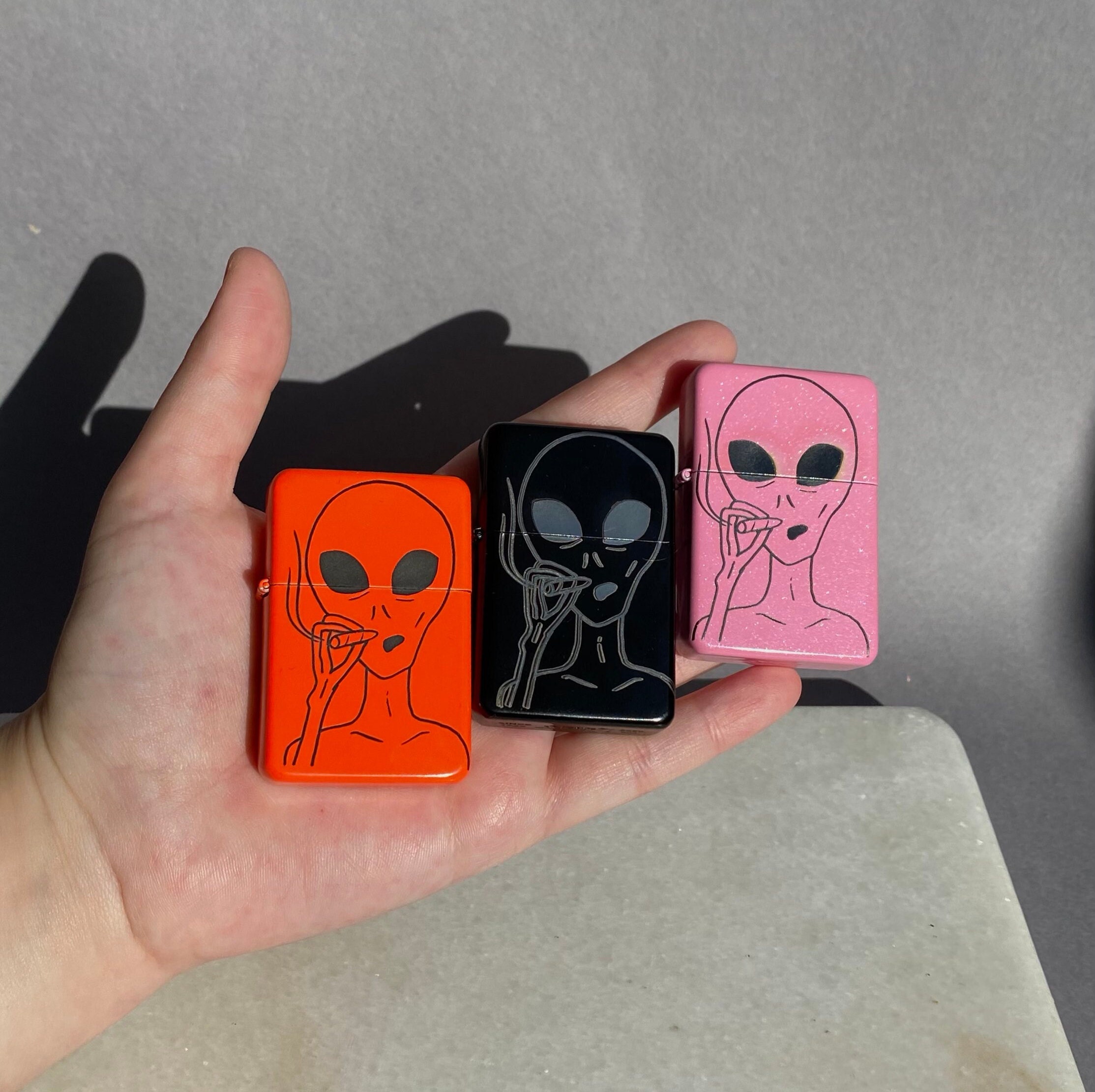 Alien Engraved Lighter Cool Lighter Colourful Lighter | Etsy
