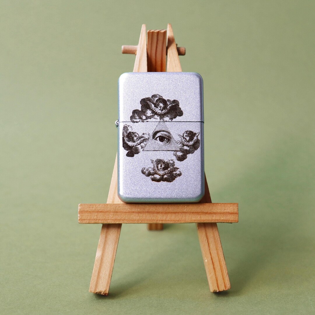 Engraved Wisdom Eye Lighter, Refillable Flip Lighter, Personalised Gift ...