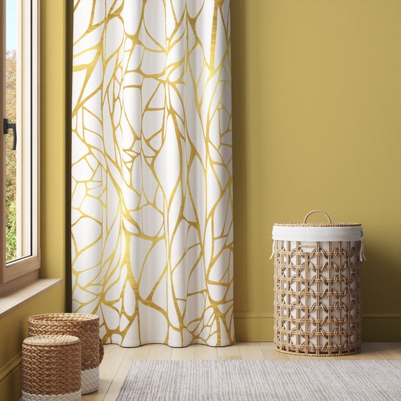 Gold Window Curtains