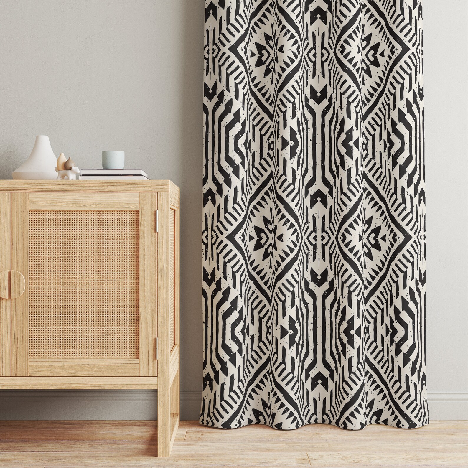 Aztec Pattern Window Curtain C288 Toned Curtain Decorative - Etsy