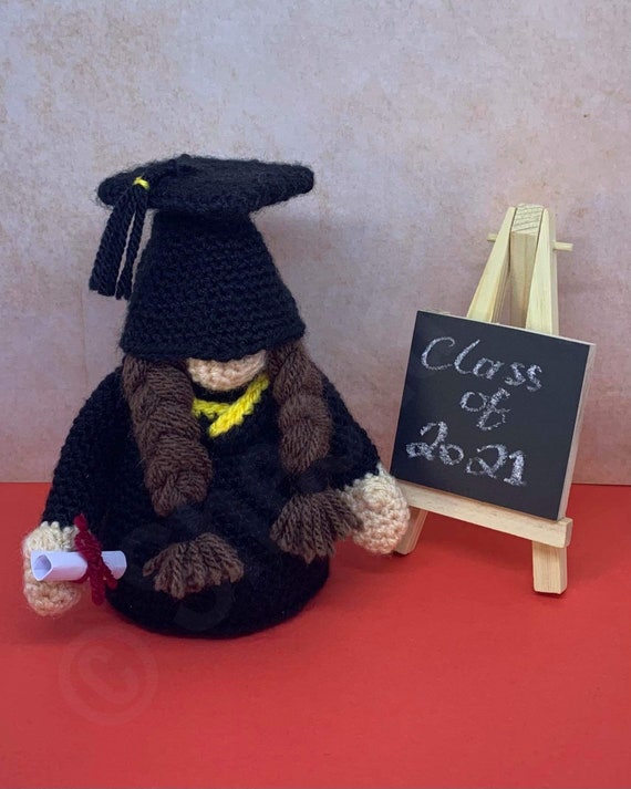 Graduation Gnome Amigurumi Crochet Pattern Graduation Crochet | Etsy