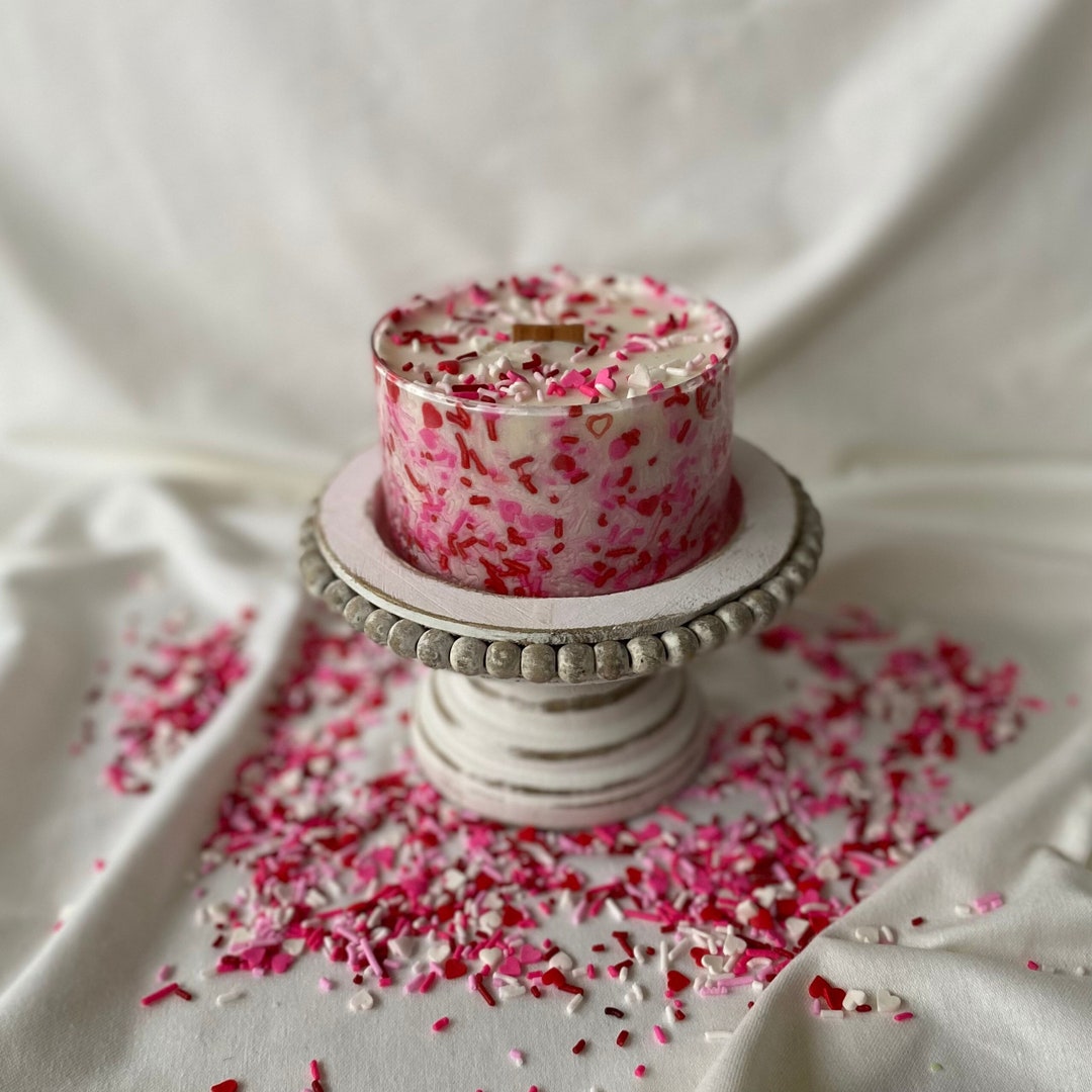 Valentine Sprinkle Candle, Valentines Gift, Valentine's Day Candle ...