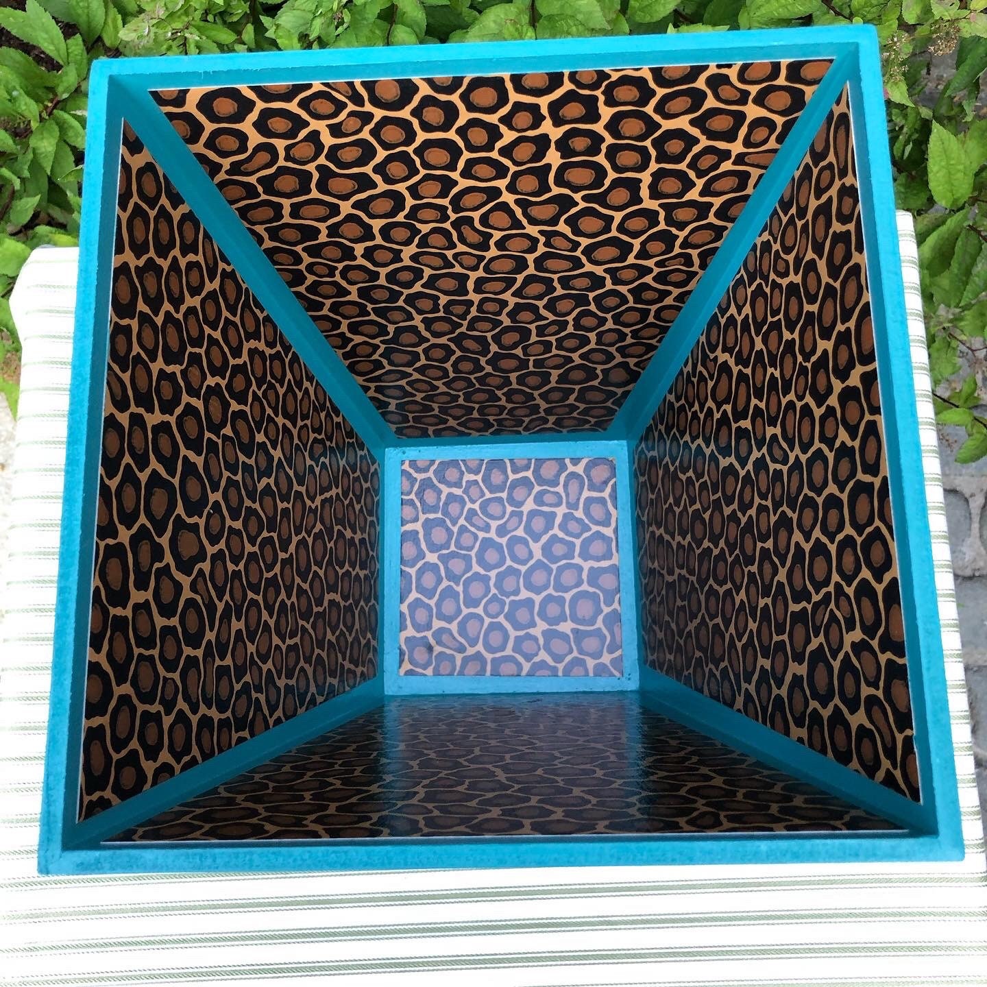 Tropical Fish Leopard Lined Waste Paper Bin & Tissuebox Cover - Etsy