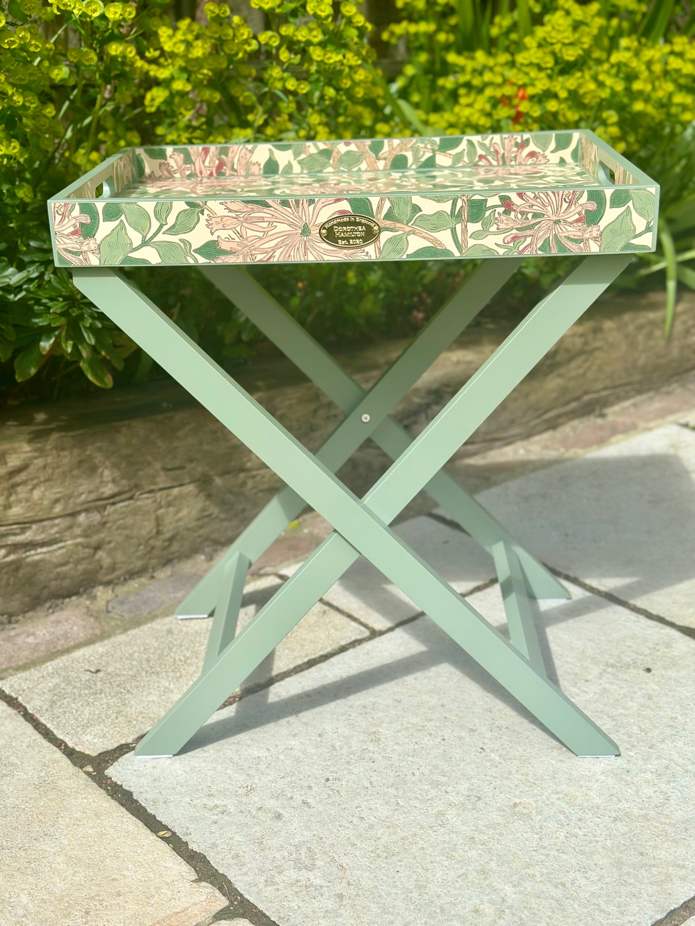 Outdoor butler tray table store