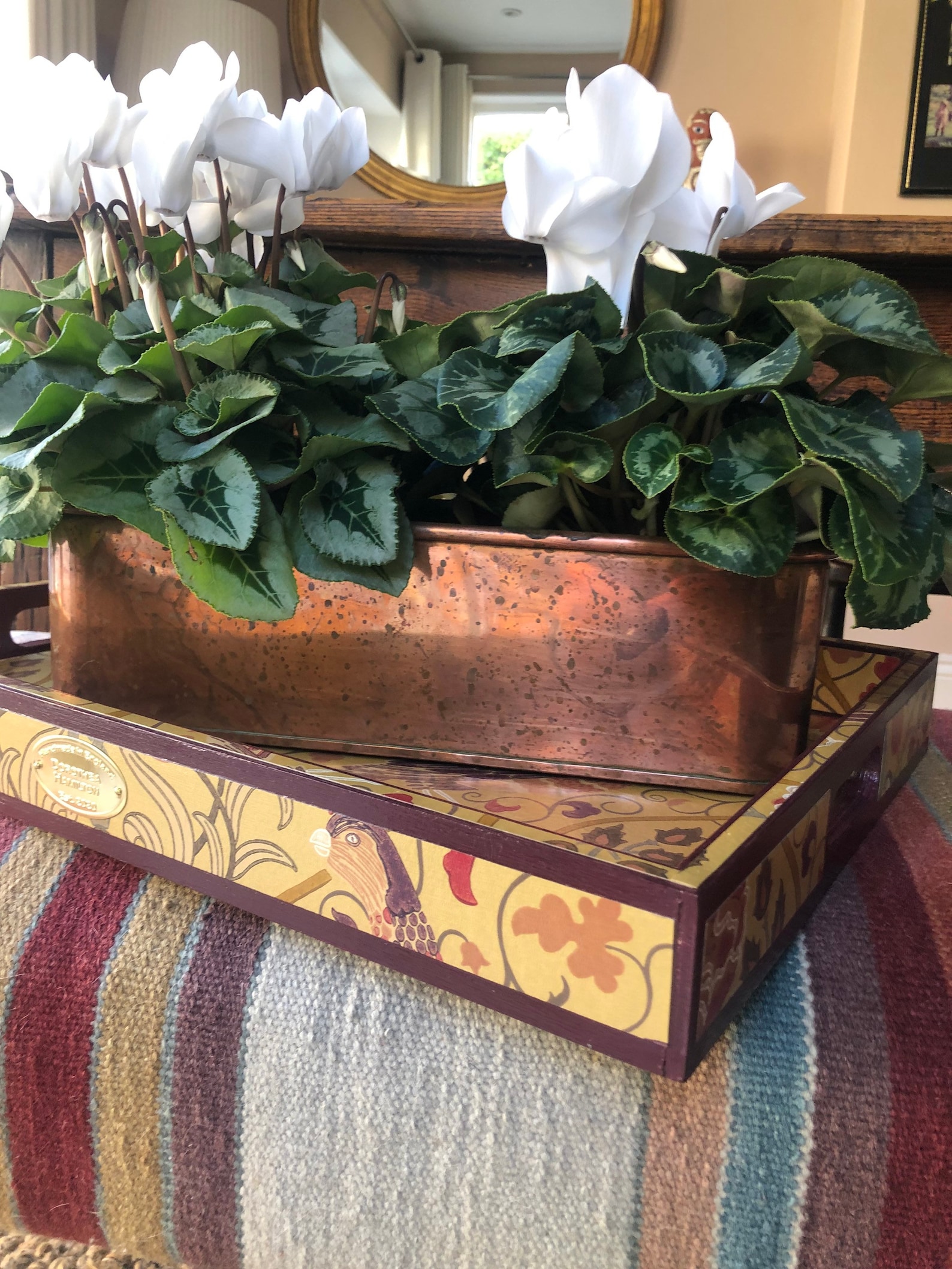 Saffron Seasons by May - William Morris Brinjal Tray. Tropical Birds ...