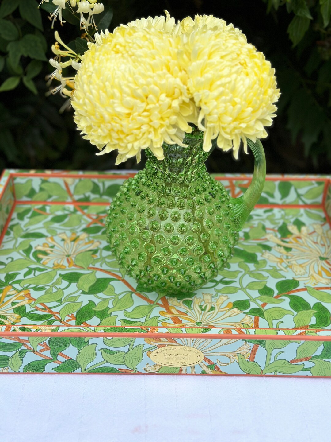 Honeysuckle Summer Orange Tray With Handles. Breakfast Tray. Decoupage ...