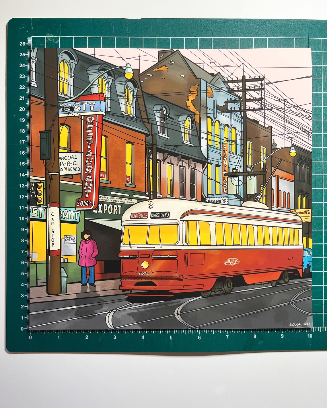 Queen and Parliament - Retro Comic-style 1960s Toronto Illustrated ...