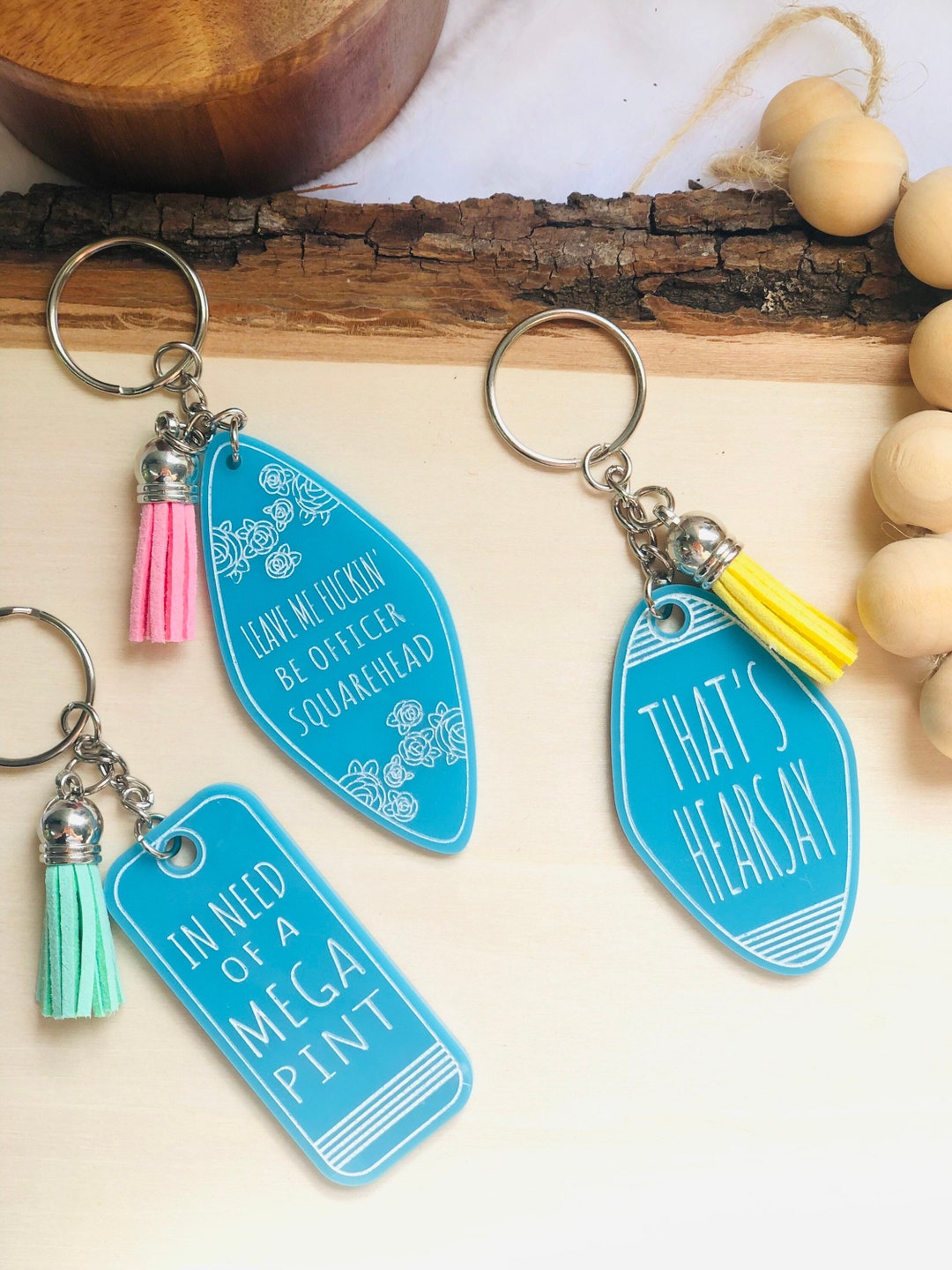 Retro Johnny Depp Motel Keychains Funny Keychains Gift Idea Officer ...