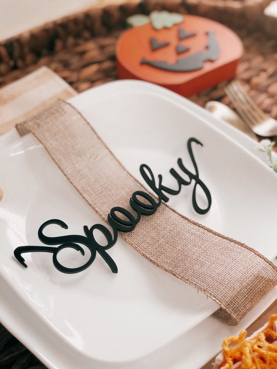 Halloween Place Cards Fall Place Setting Set of 4 - Etsy