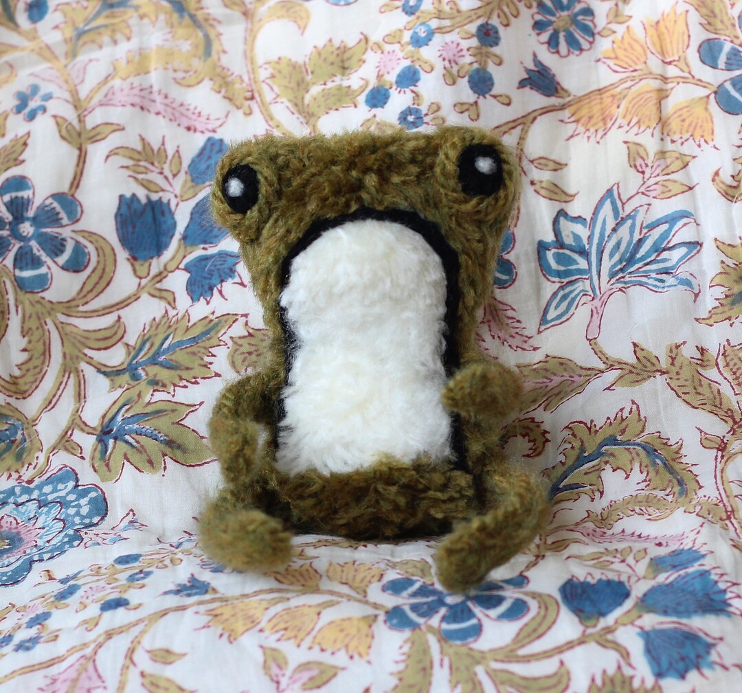 BABY - Sad Frog Pom Pom Teddy Plush - Etsy