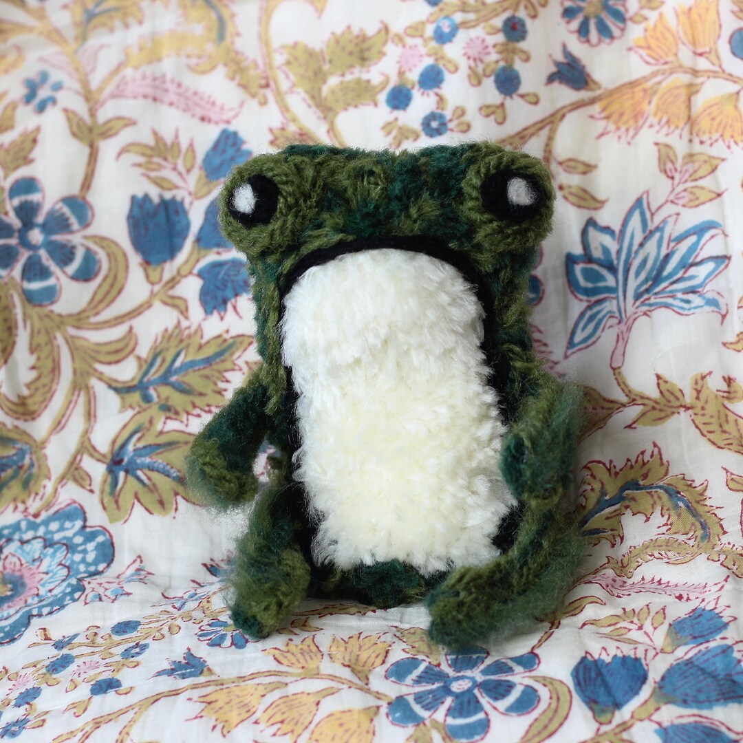 FLUFFY Sad Frog Pom Pom Teddy Plush - Etsy