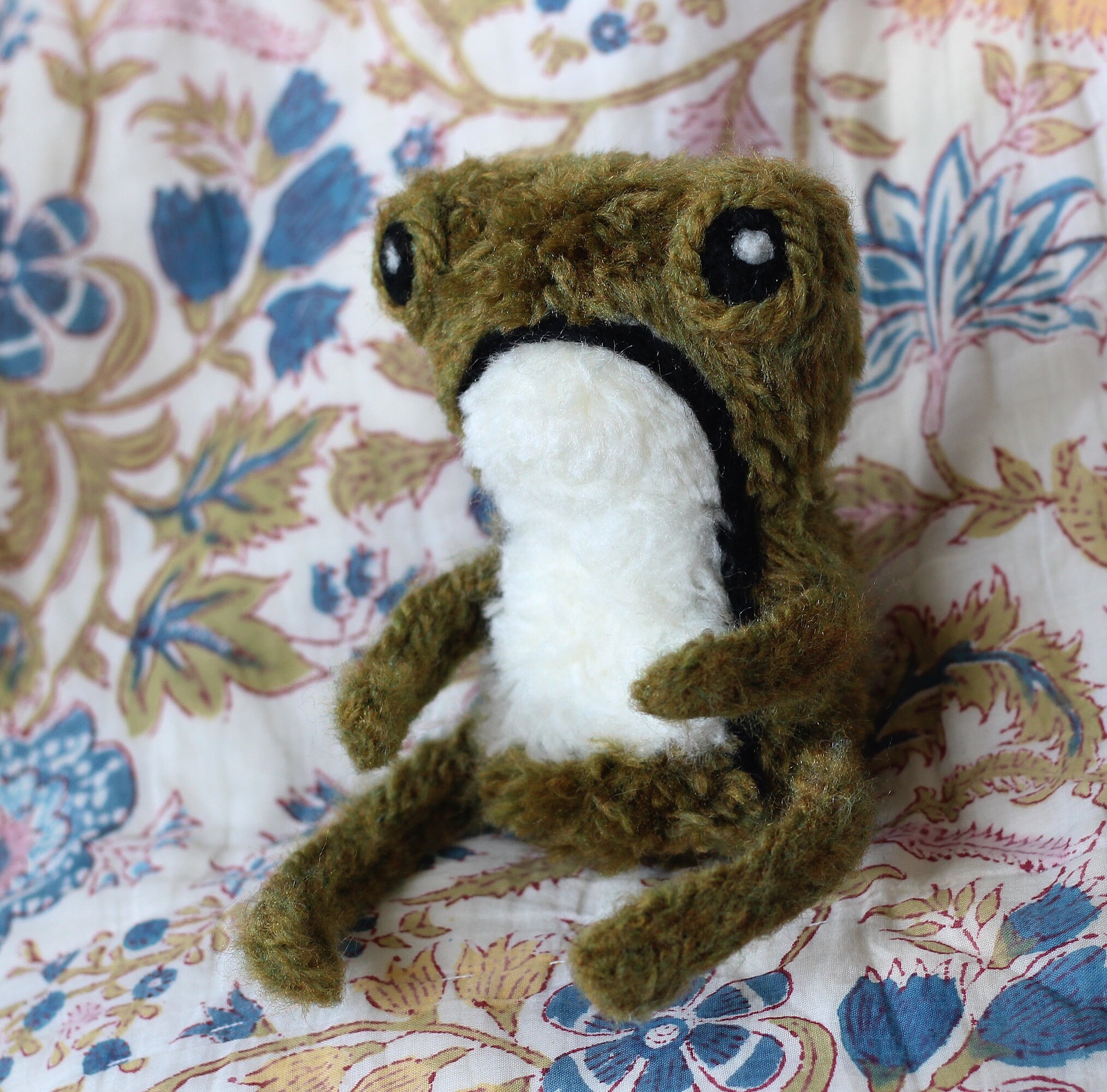 BABY - Sad Frog Pom Pom Teddy Plush - Etsy