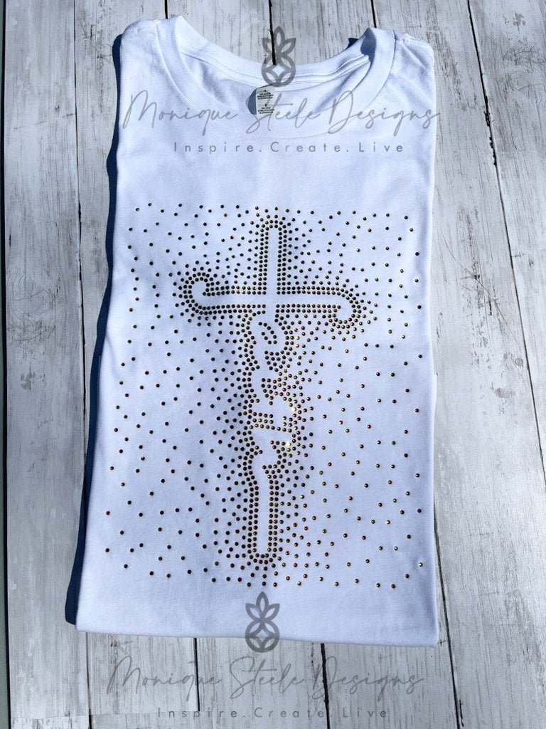 Rhinestone Faith/Religious/Faith/Bling/Shirt for | Etsy