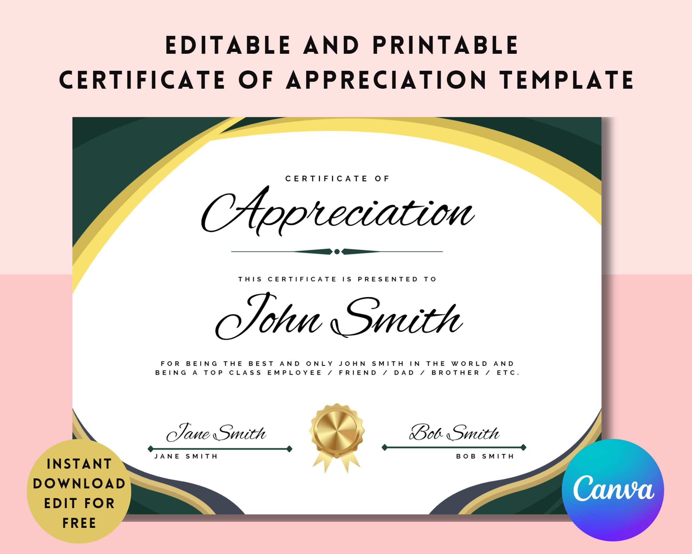 Free Printable Certificate Of Appreciation
