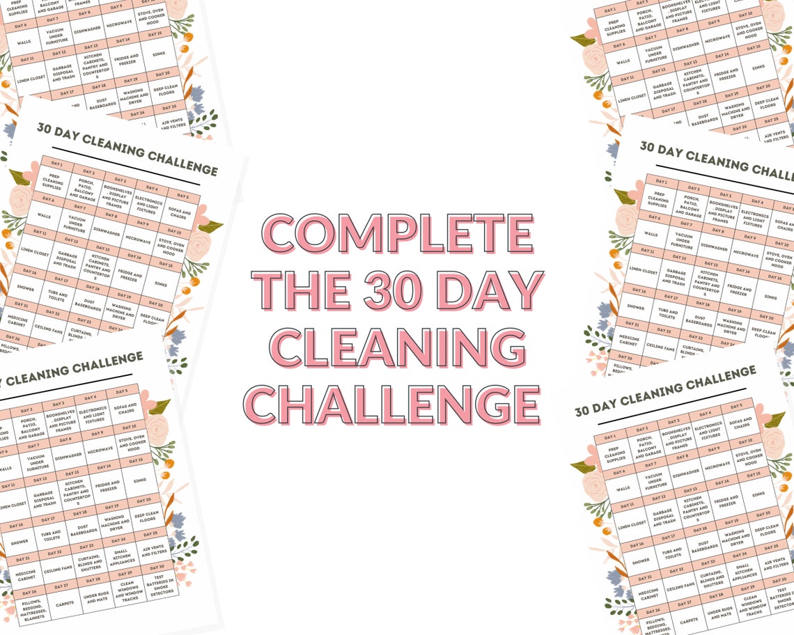 Printable House Cleaning Planner Checklist Kit Deep Cleaning Checklists ...