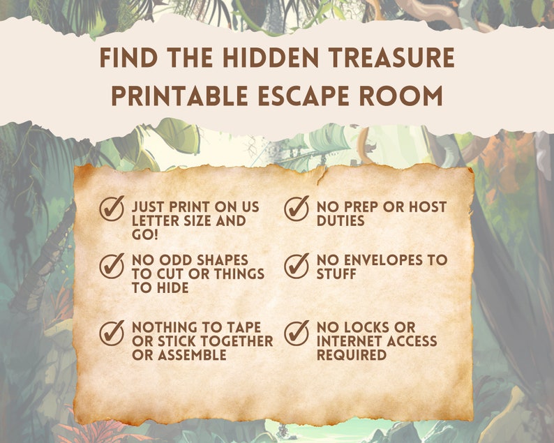 Printable Escape Room for Kids Pirate Themed Find the Hidden Treasure ...