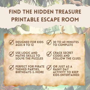Printable Escape Room for Kids - Pirate Themed Find the Hidden Treasure ...