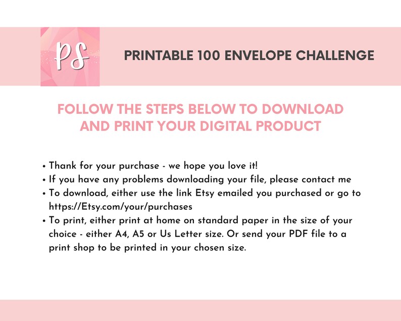 100 Envelope Challenge Printable Save 5000 100 Day Savings Challenge ...