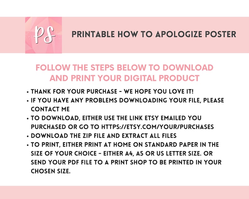 Printable How to Apologize Poster for Kids - Mental Health and Feelings ...