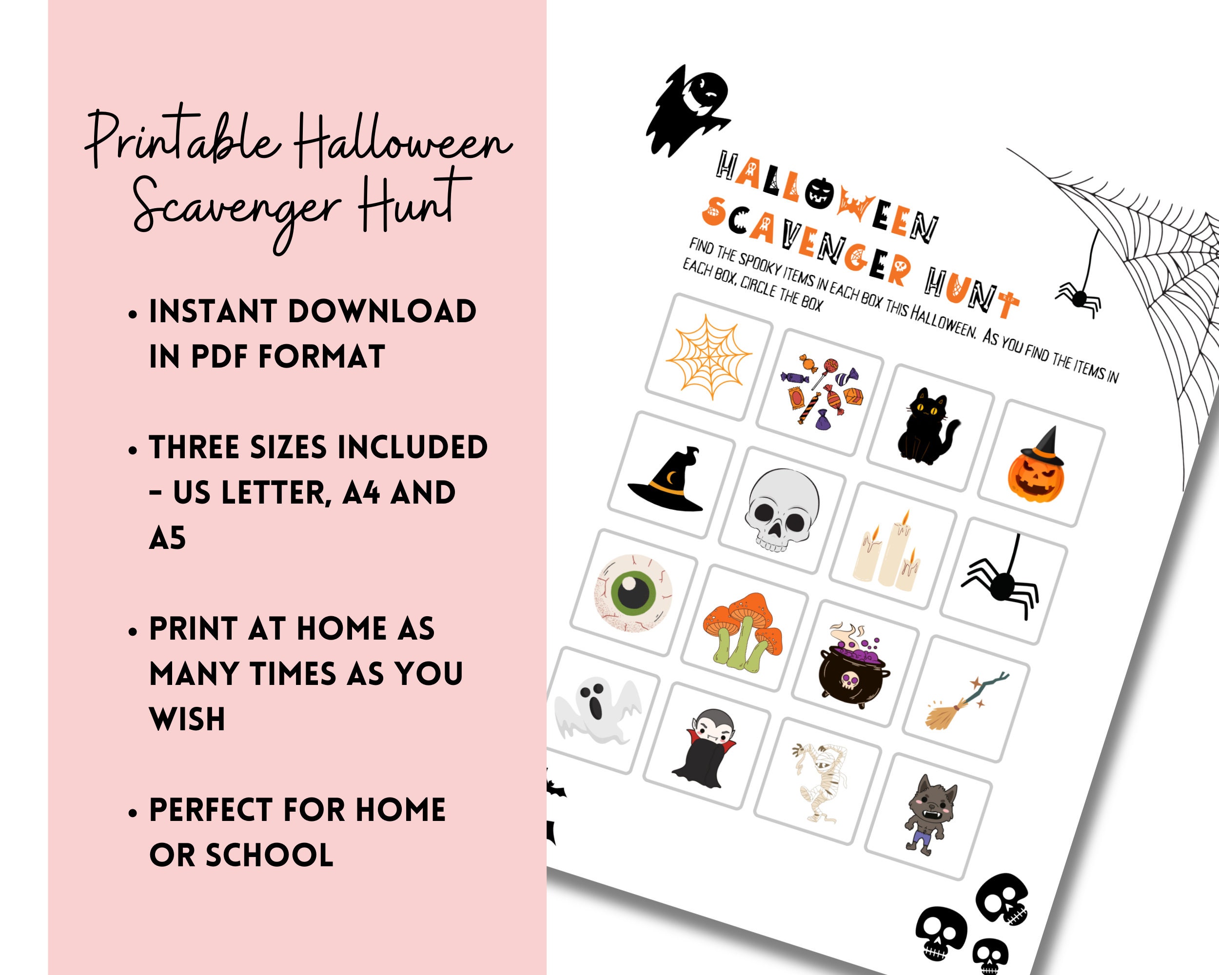 Halloween Scavenger Hunt Printable - Treasure Hunt - I Spy Game ...