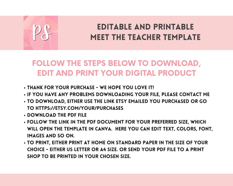 Editable Meet the Teacher Template Boho Style Personalize in Canva ...