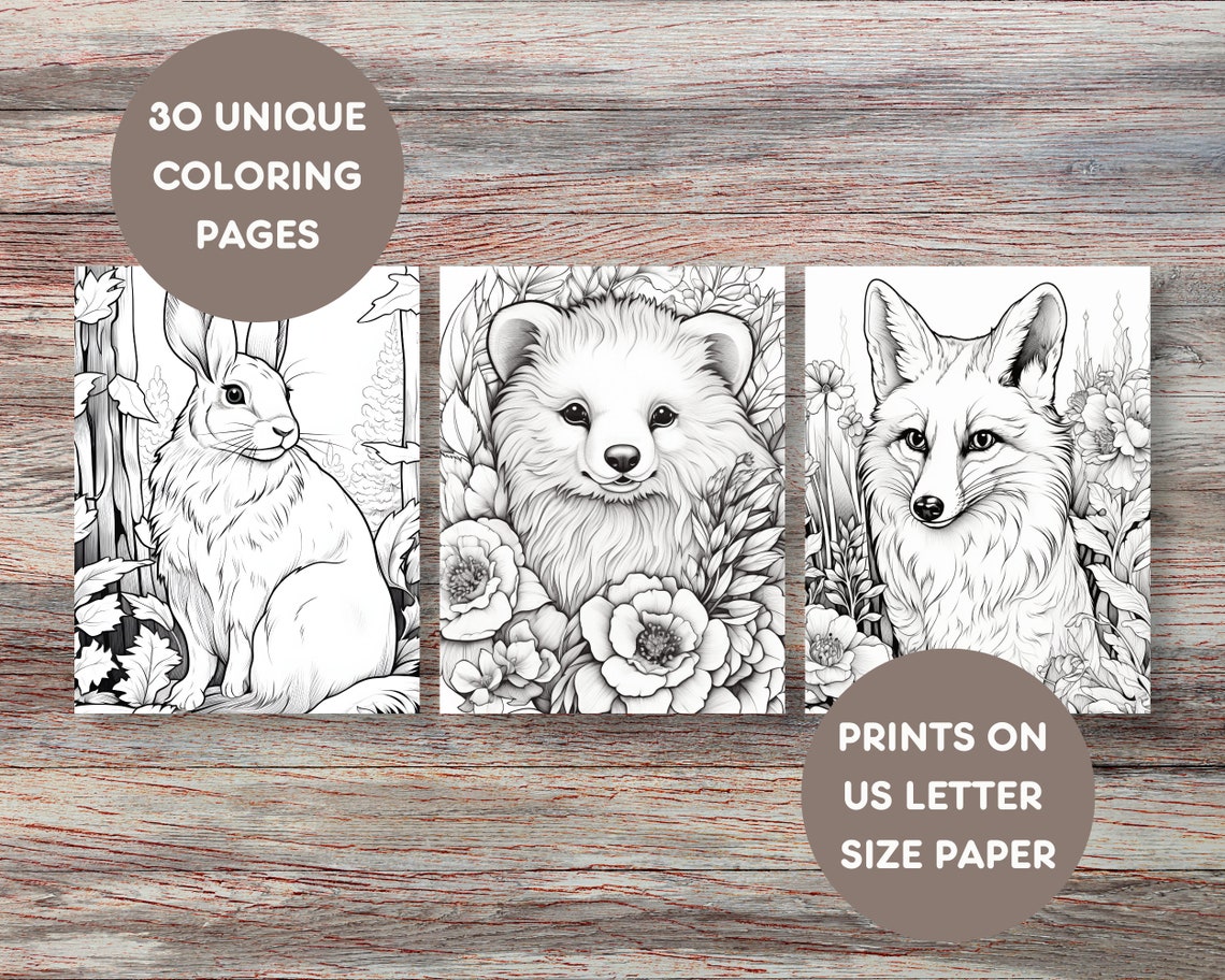 Coloriages imprimables d'animaux de la forêt - pour adultes ...