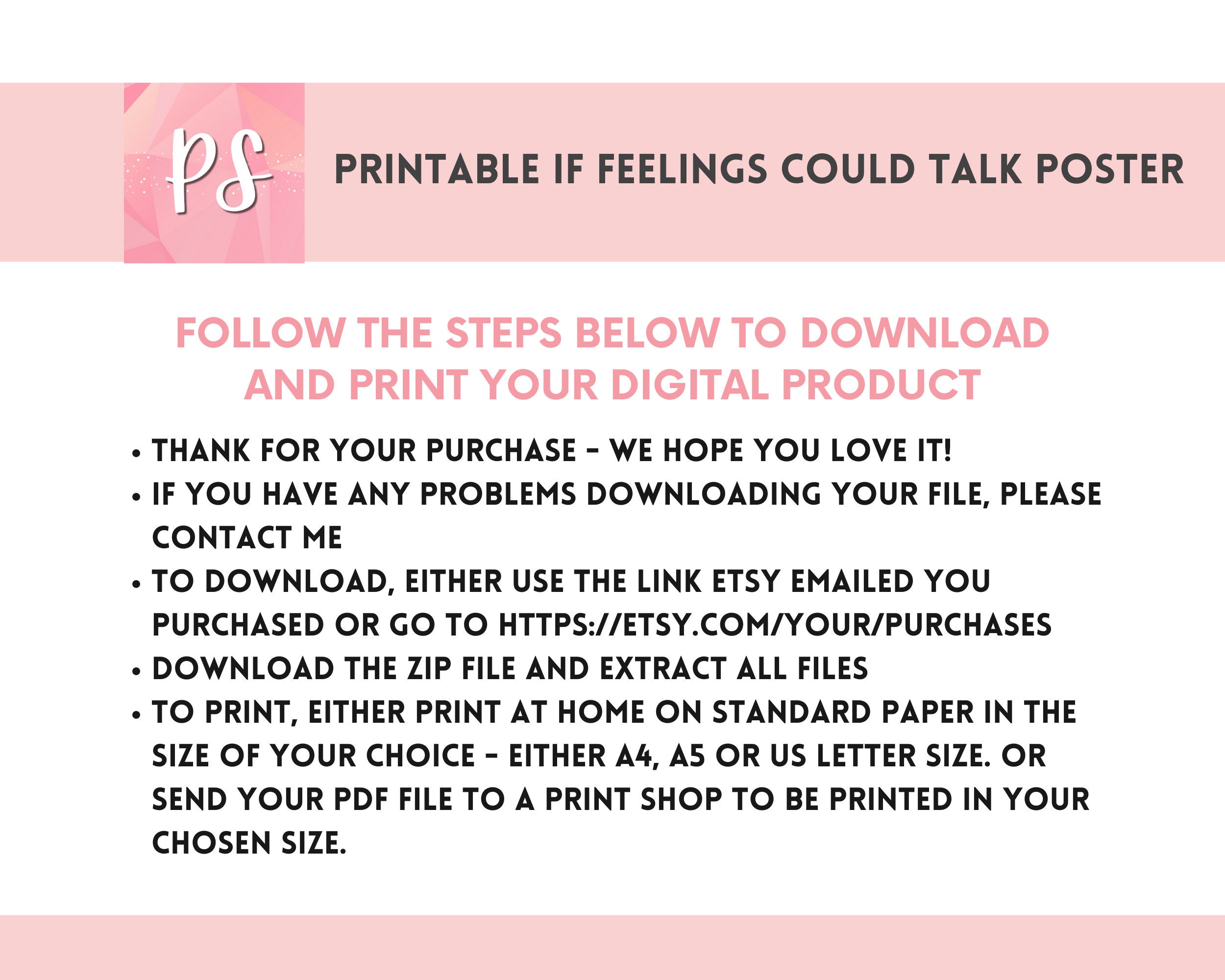 Printable If Feelings Could Talk Poster for Kids - Mental Health and ...