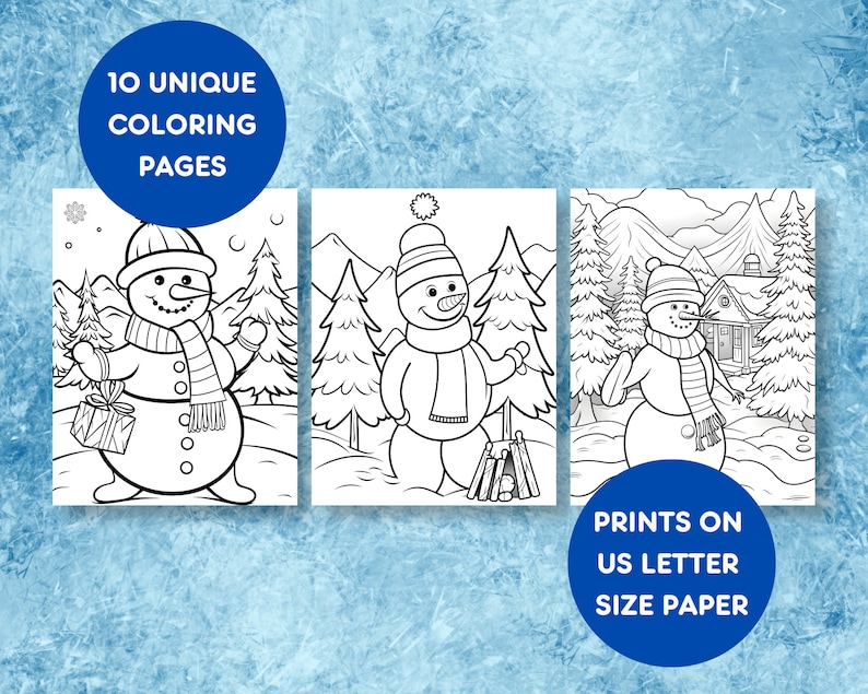 Coloriages imprimables de bonhomme de neige - pour enfants ou adultes ...