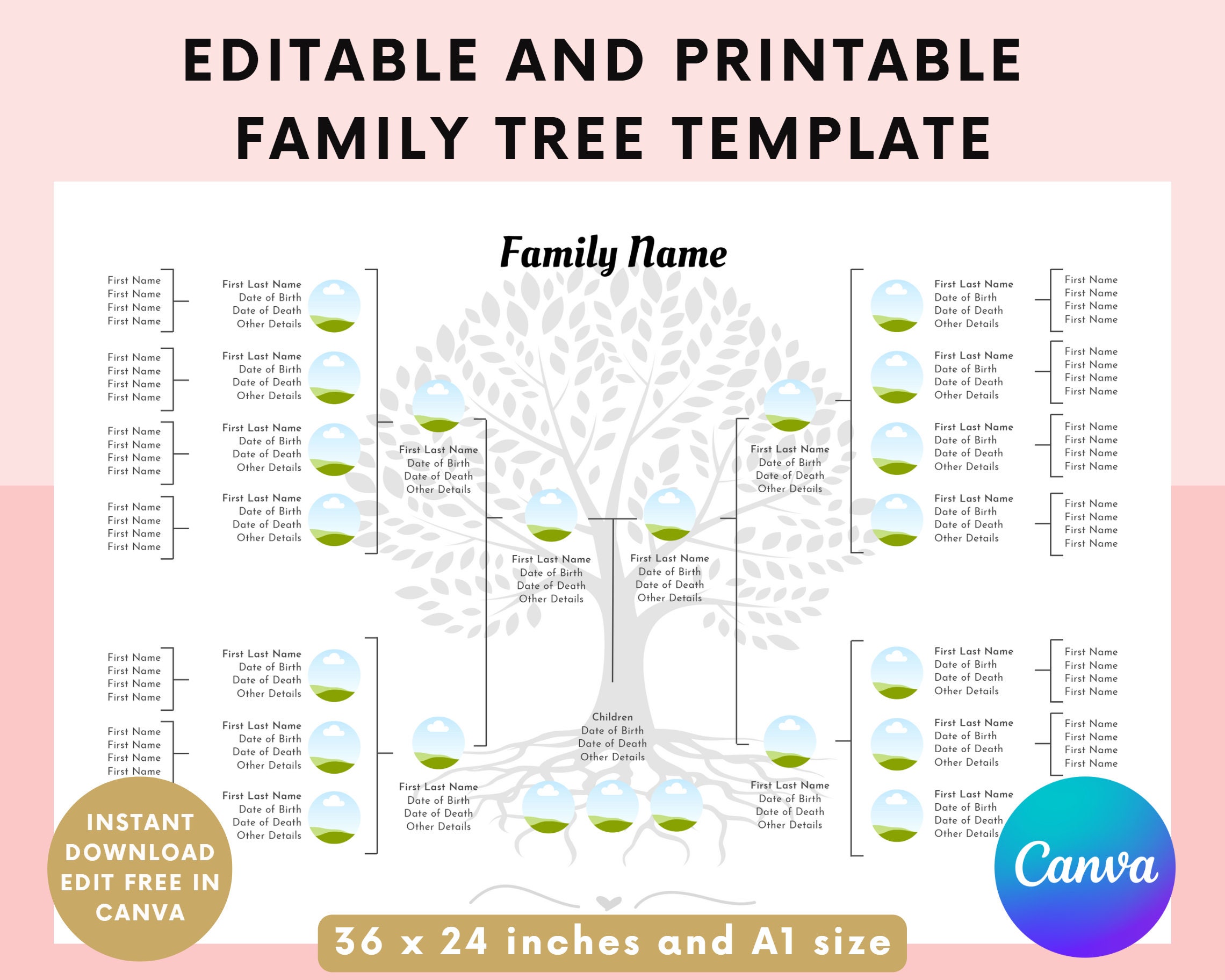 Blank Family Tree Template For Kids