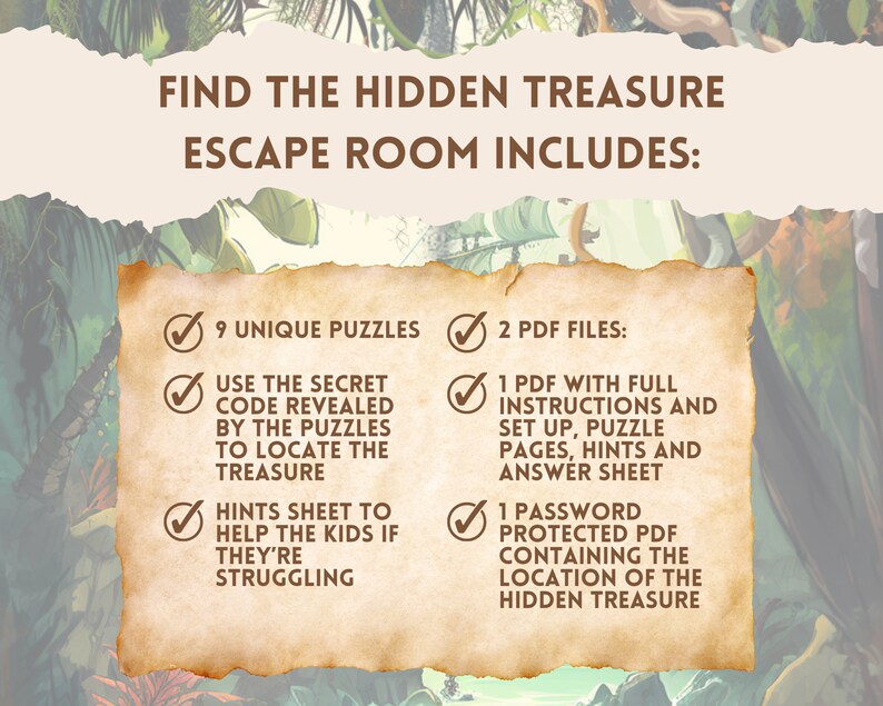 Printable Escape Room for Kids - Pirate Themed Find the Hidden Treasure ...