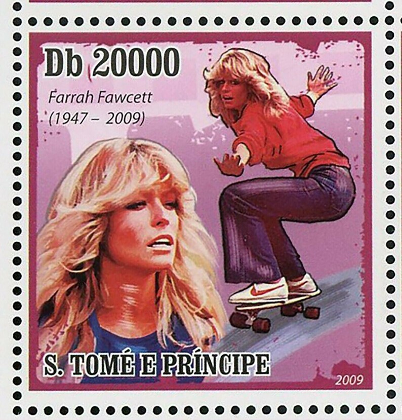 Famous Actress Stamp Farrah Fawcett American Actress S/S MNH - Etsy