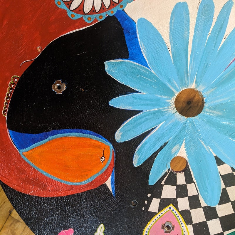 Painted Round Table - Etsy