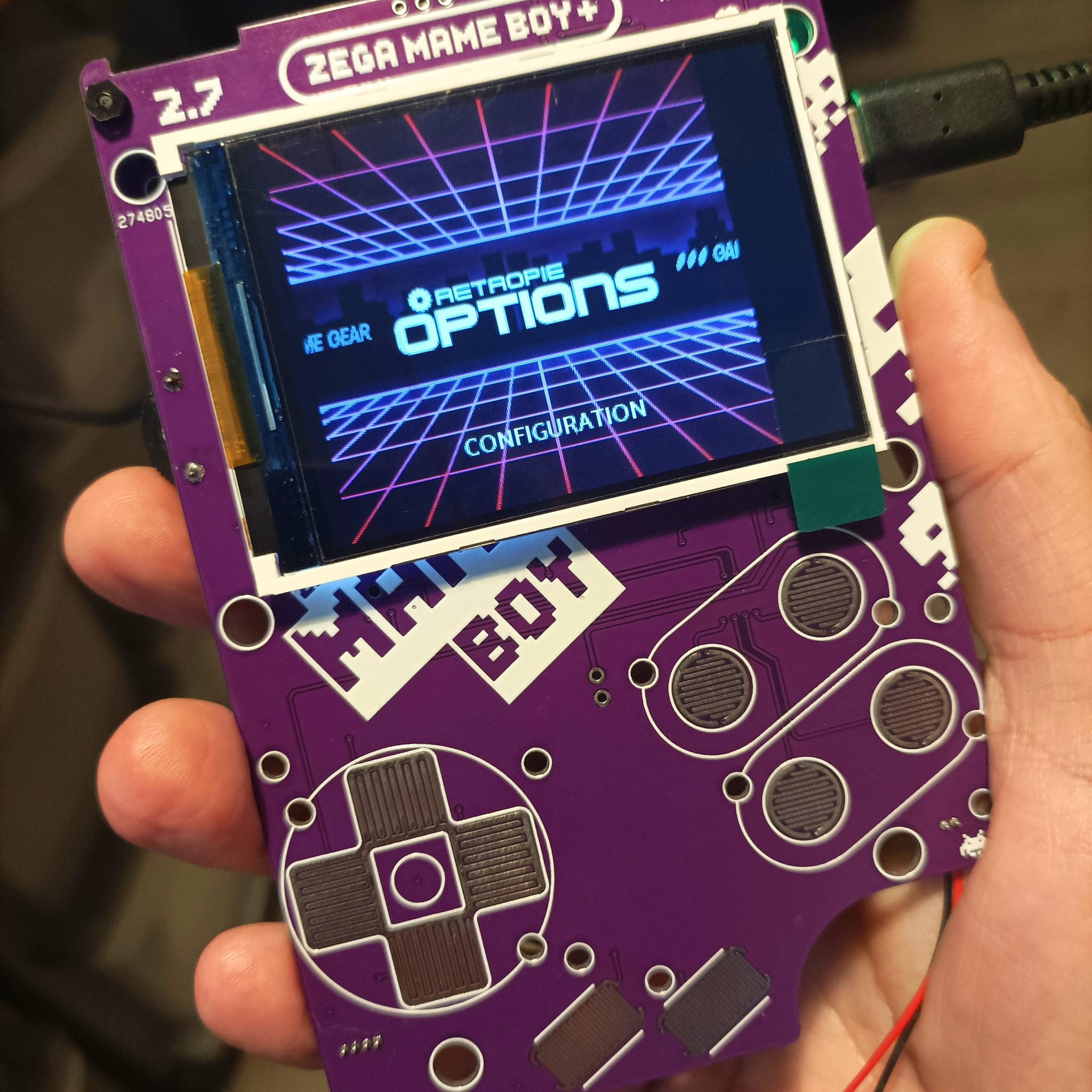 Zega Mame Boy / Game Boy DMG Raspberry Pi Zero Kit No Solder purple PCB ...