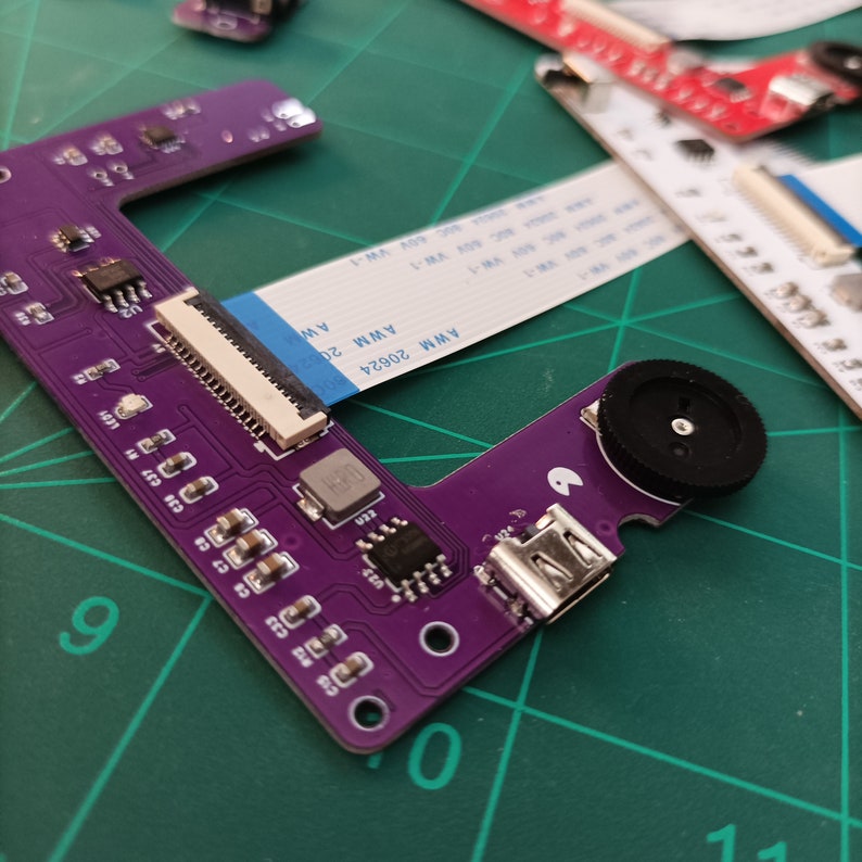 Zega Mame Boy / Game Boy DMG Raspberry Pi Zero Kit No Solder purple PCB ...