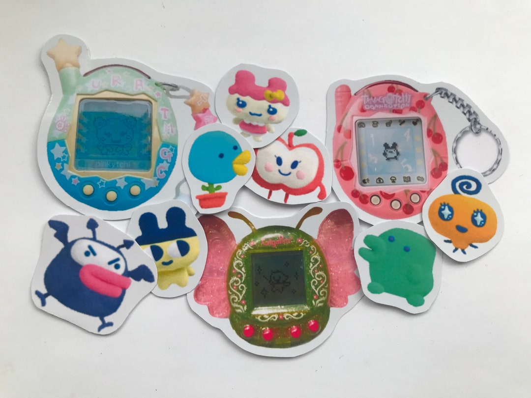 Tamagotchi Girlie Cute Y2k Cyber Aesthetic Sticker Pack Glossy Vinyl ...
