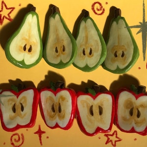 Apples and Pears Ceramic Pins - Etsy