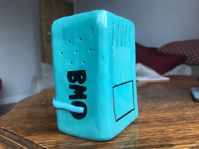 Adventure Time Inspired BMO Ceramic Figurine, Handmade Unofficial Made ...