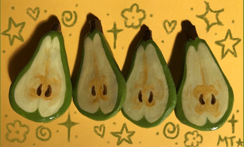 Apples and Pears Ceramic Pins - Etsy