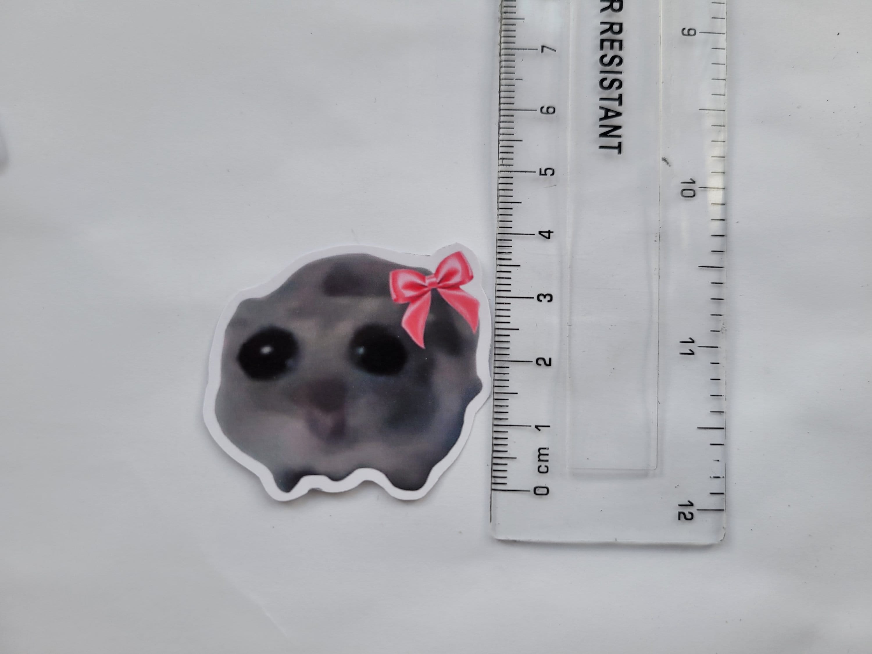 Hamster Meme Sticker Pack Gloss Vinyl Decals, Grey Bow Hamster, Scared ...