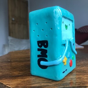 Adventure Time Inspired BMO Ceramic Figurine, Handmade Unofficial Made ...