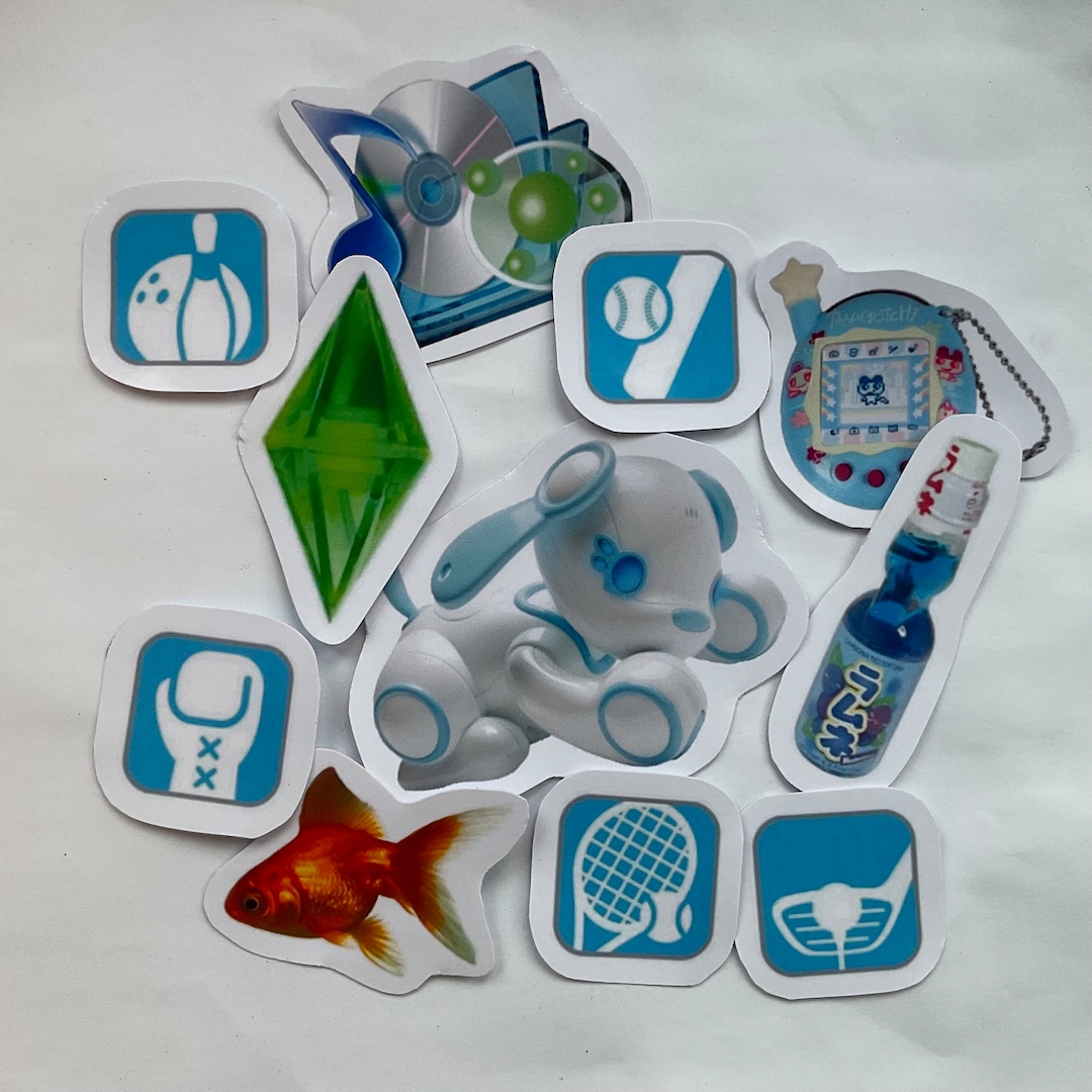 Frutiger Aero Y2k Cyber Aesthetic Sticker Pack Glossy Vinyl Decals - Etsy