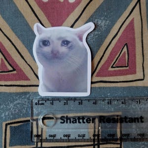 Crying Cat Meme Sticker Pack Matte Vinyl Decals - Etsy