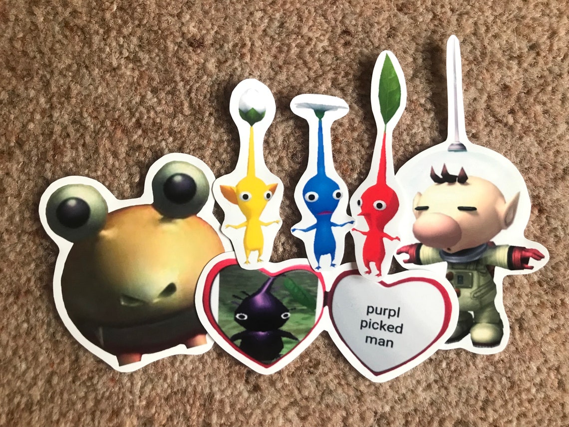 Pikmin Meme Sticker Pack Glossy Vinyl Decals - Etsy